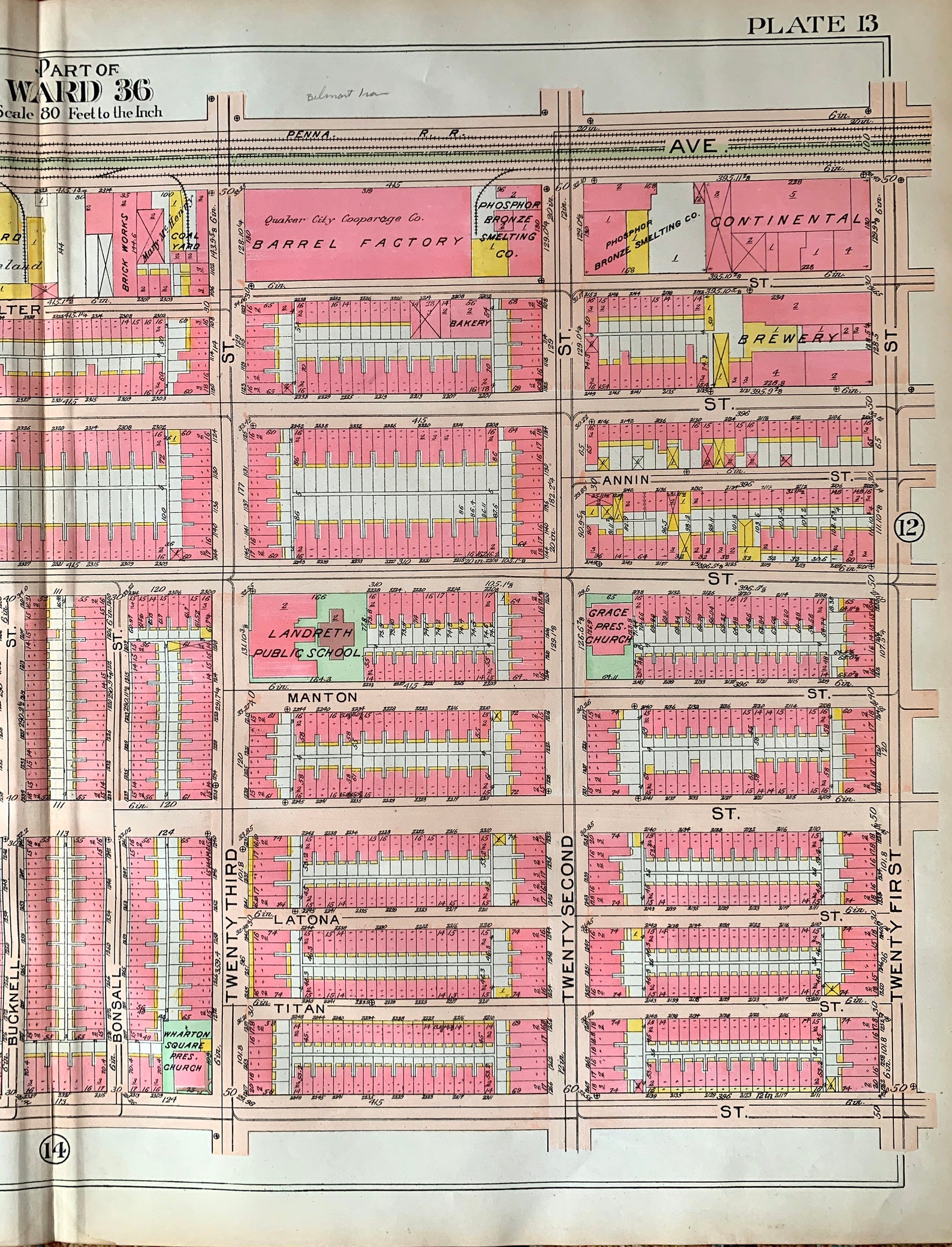 Grays Ferry map Original 1909 City of Philadelphia atlas map | Etsy