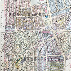 Overbrook Map, Penn Wynne Map, Original 1961 Main Line Pennsylvania ...