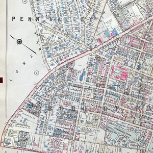 1947 Narberth Map, Original Main Line Pennsylvania Atlas Map, Penn ...