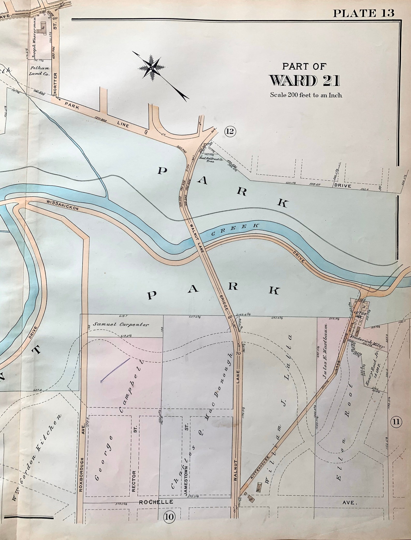 Manayunk Map Roxborough Map Original 1911 City of - Etsy