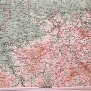 Germany Map, Original 1922 Times Atlas, Berlin, Hamburg, Düsseldorf ...