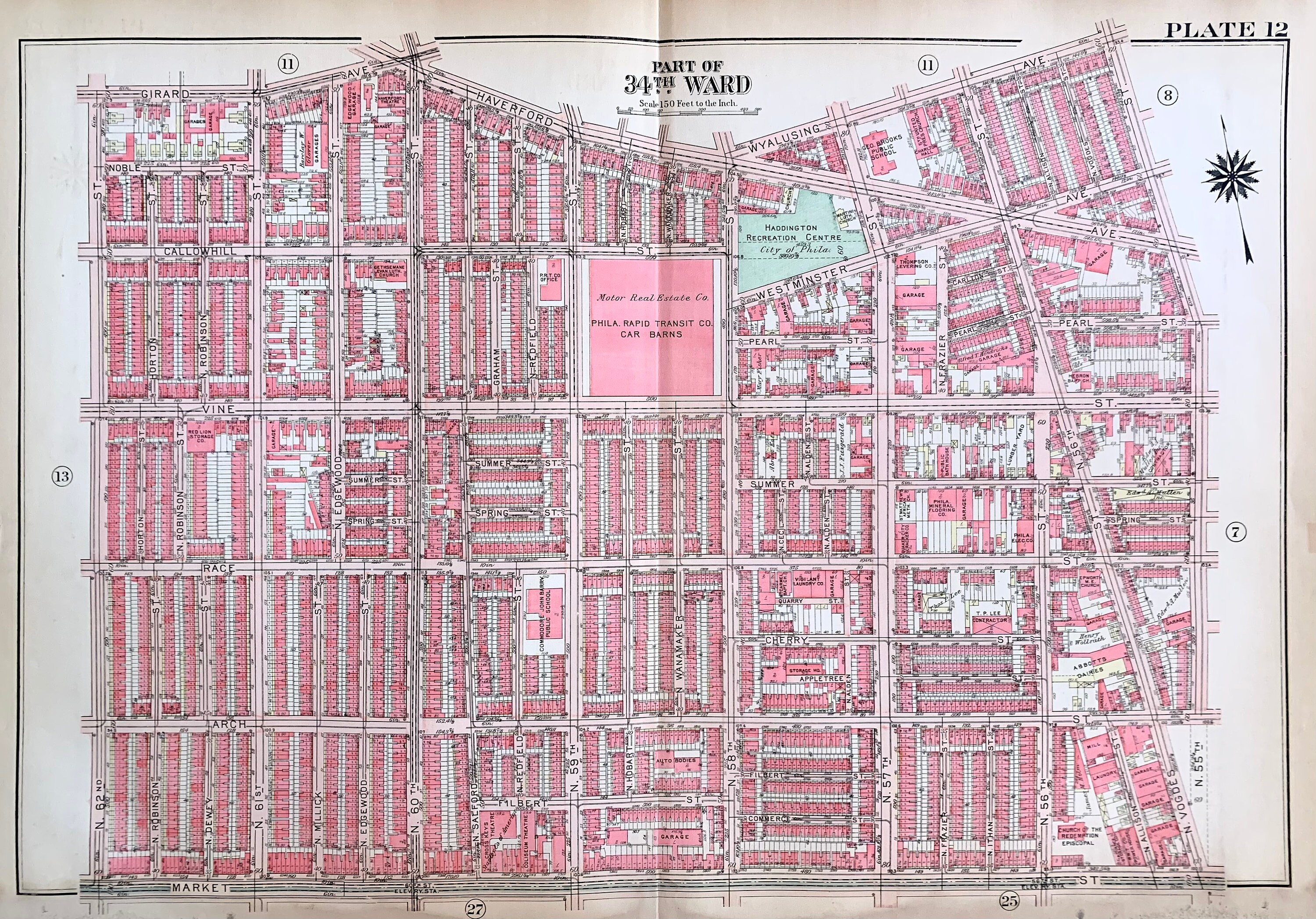 West Philadelphia Map Haddington Original 1926 City of - Etsy UK