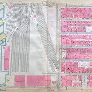 Lincoln Square Map, Original 1930 Manhattan Borough Atlas, West End Map ...
