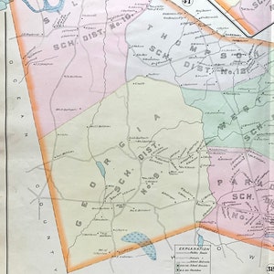 Freehold Township Map Original 1889 Monmouth County Atlas - Etsy