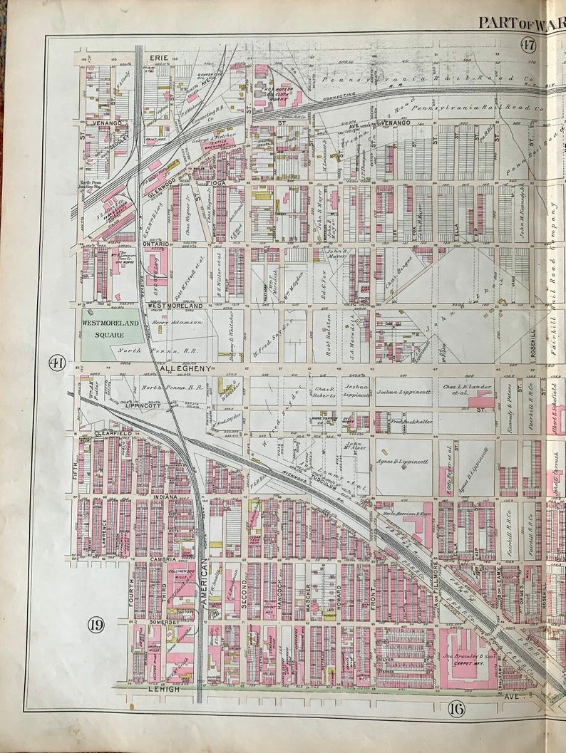 Juniata Park Map Northeast Philadelphia Map Fairhill Map | Etsy