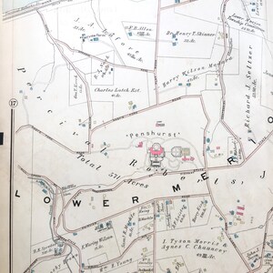 Penn Valley Map, Original 1926 Mainline Atlas, Lower Merion, General ...