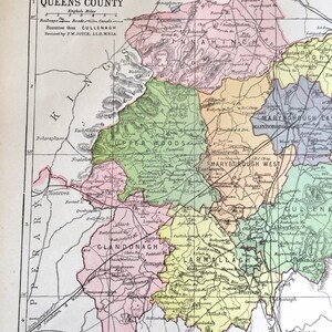 Queens County, 1902 Atlas of Ireland Map, Cullenagh - Etsy