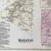 Matawan Map, Original 1873 Monmouth County Atlas, Cliffwood Beach ...