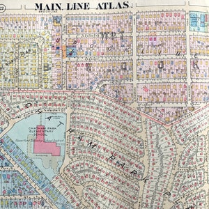 Havertown Map, Llanerch Map, Original 1961 Main Line Pennsylvania ...