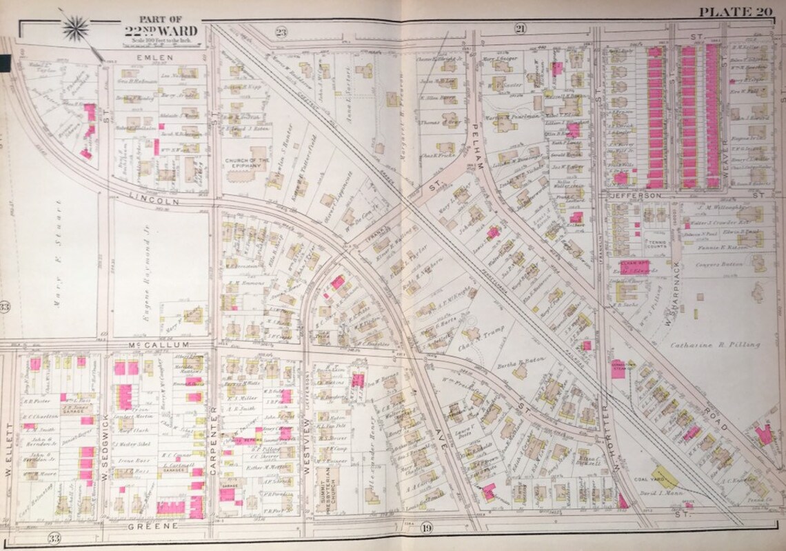 Mount Airy Map City of Philadelphia Atlas Map 1923 Original - Etsy