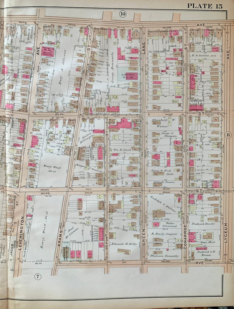 Manayunk Map, Original 1911 Ward 21 Atlas, Gorgas Park, Leverington - Etsy