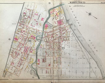Somerton Map, Byberry Map, Original 1910 City of Philadelphia Atlas Map ...