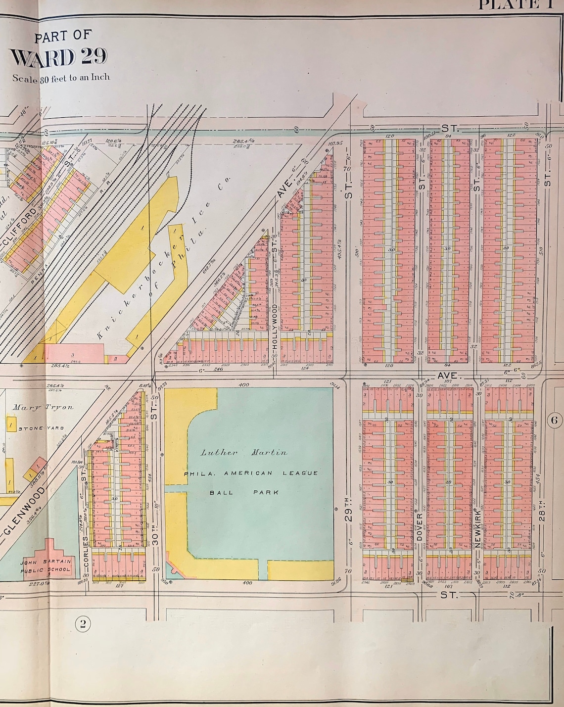 Brewerytown Map Original 1907 City of Philadelphia Atlas Map - Etsy