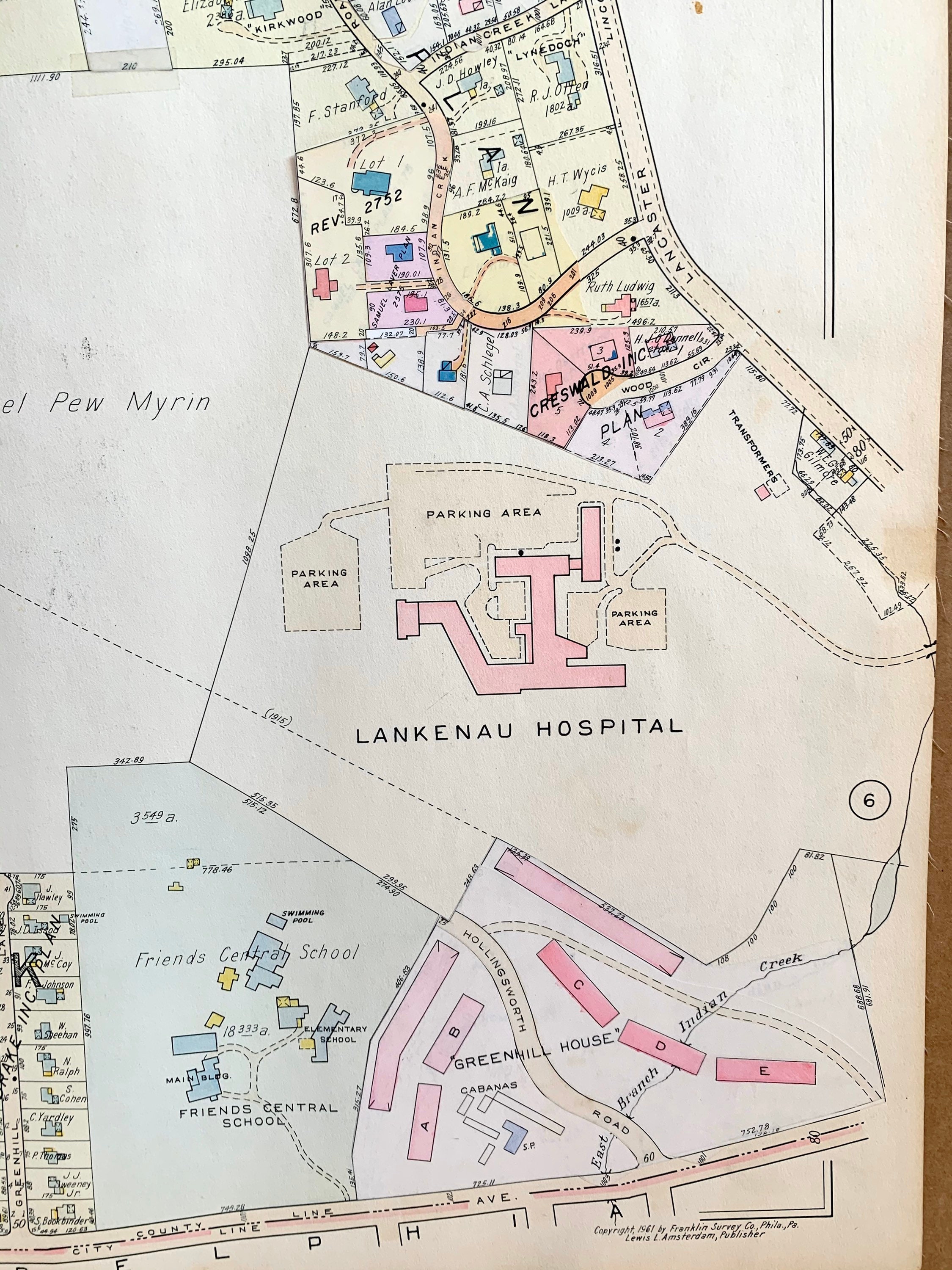 Overbrook Map Penn Wynne Map Original 1961 Main Line - Etsy
