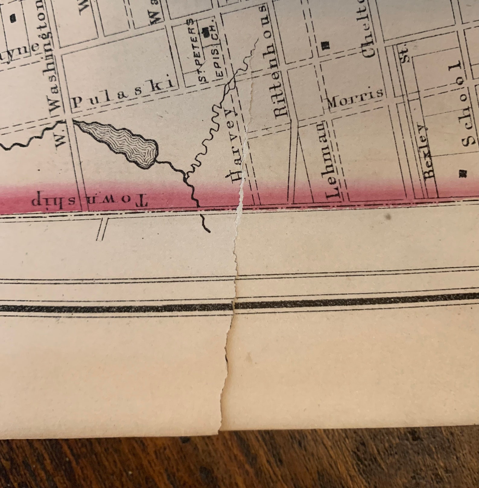 Chestnut Hill Map Original 1877 Philadelphia and Environs - Etsy