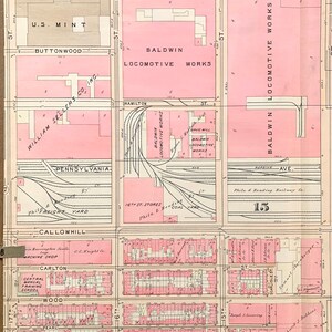Spring Garden Map, Original 1909 City of Philadelphia Atlas Map ...
