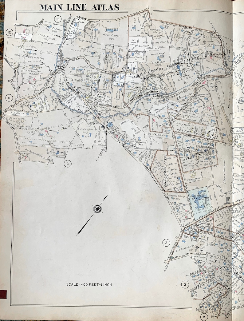 Penn Valley Map Lower Merion Township Map Original 1947 Main - Etsy