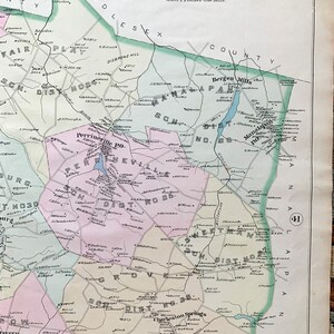 Millstone Township Map, Original 1889 Monmouth County Atlas ...