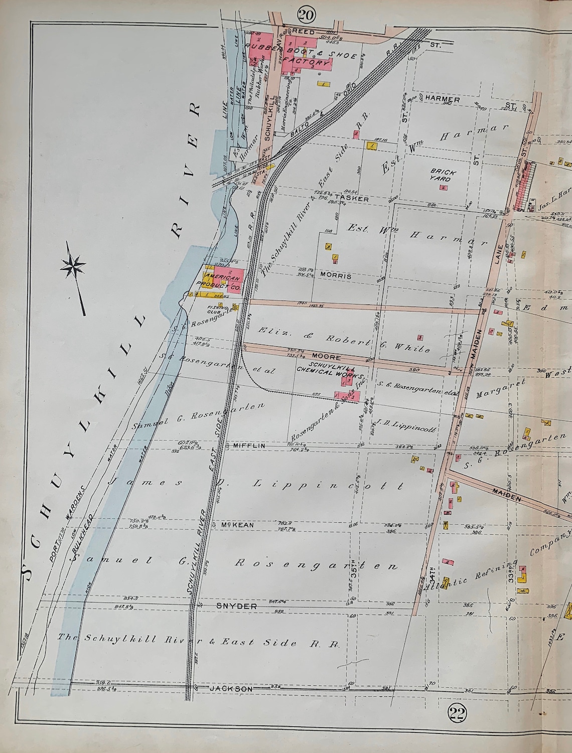Grays Ferry Map Original 1909 City of Philadelphia Atlas Map - Etsy