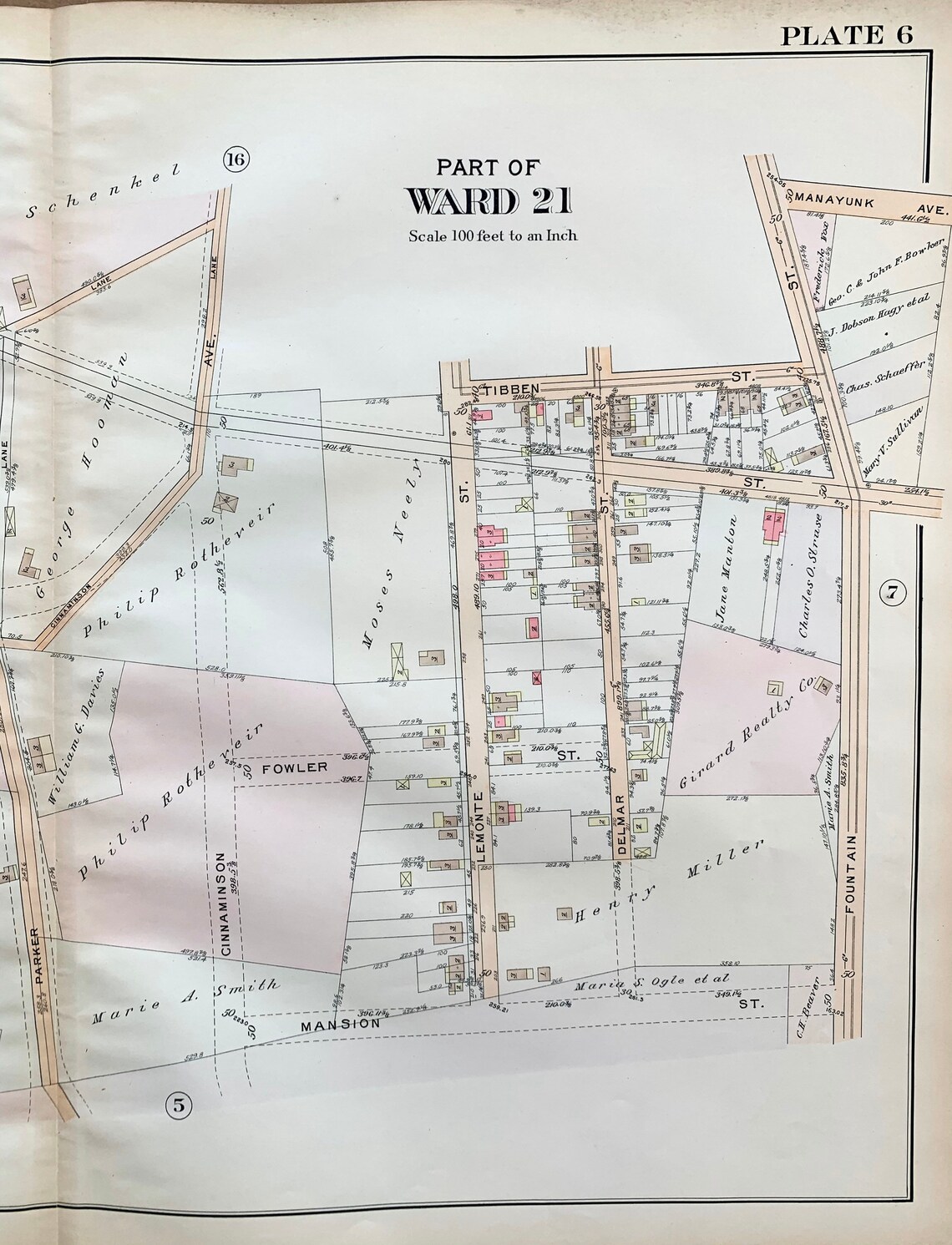Manayunk Map Original 1911 City of Philadelphia Atlas Map - Etsy