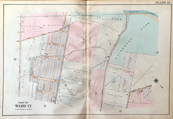 Roxborough Map Original 1911 City of Philadelphia Atlas | Etsy