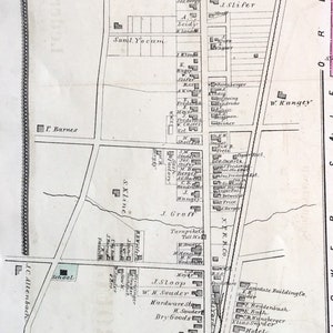 Franconia Township Map, Original 1877 Montgomery County Pennsylvania ...