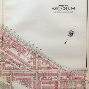 West Parkside Map, Original 1926 West Philadelphia Atlas, Belmont ...