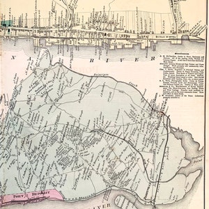 Port Deposit Map, 1877 Cecil County Maryland Atlas Map, Original Hand ...