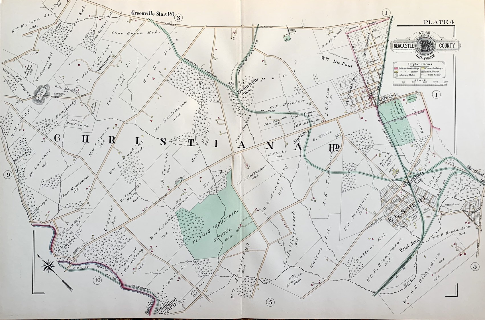 Home & Living Globes & Maps Home Décor Elsmere Original hand colored ...