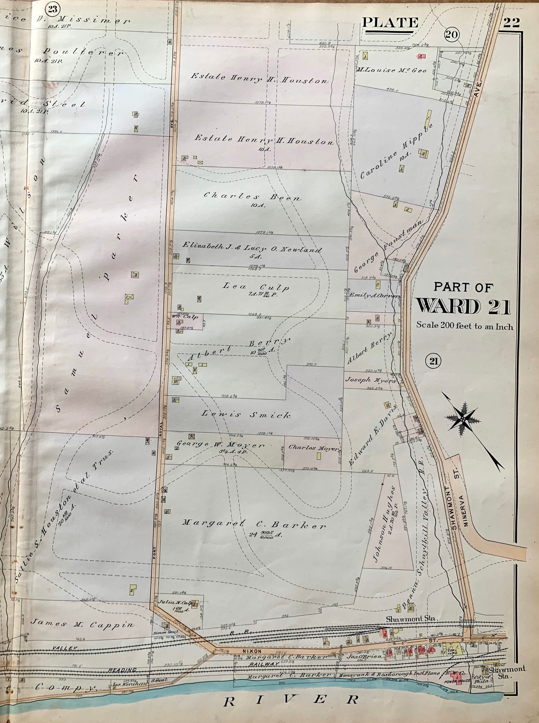 Roxborough Map Original 1911 City of Philadelphia Atlas - Etsy