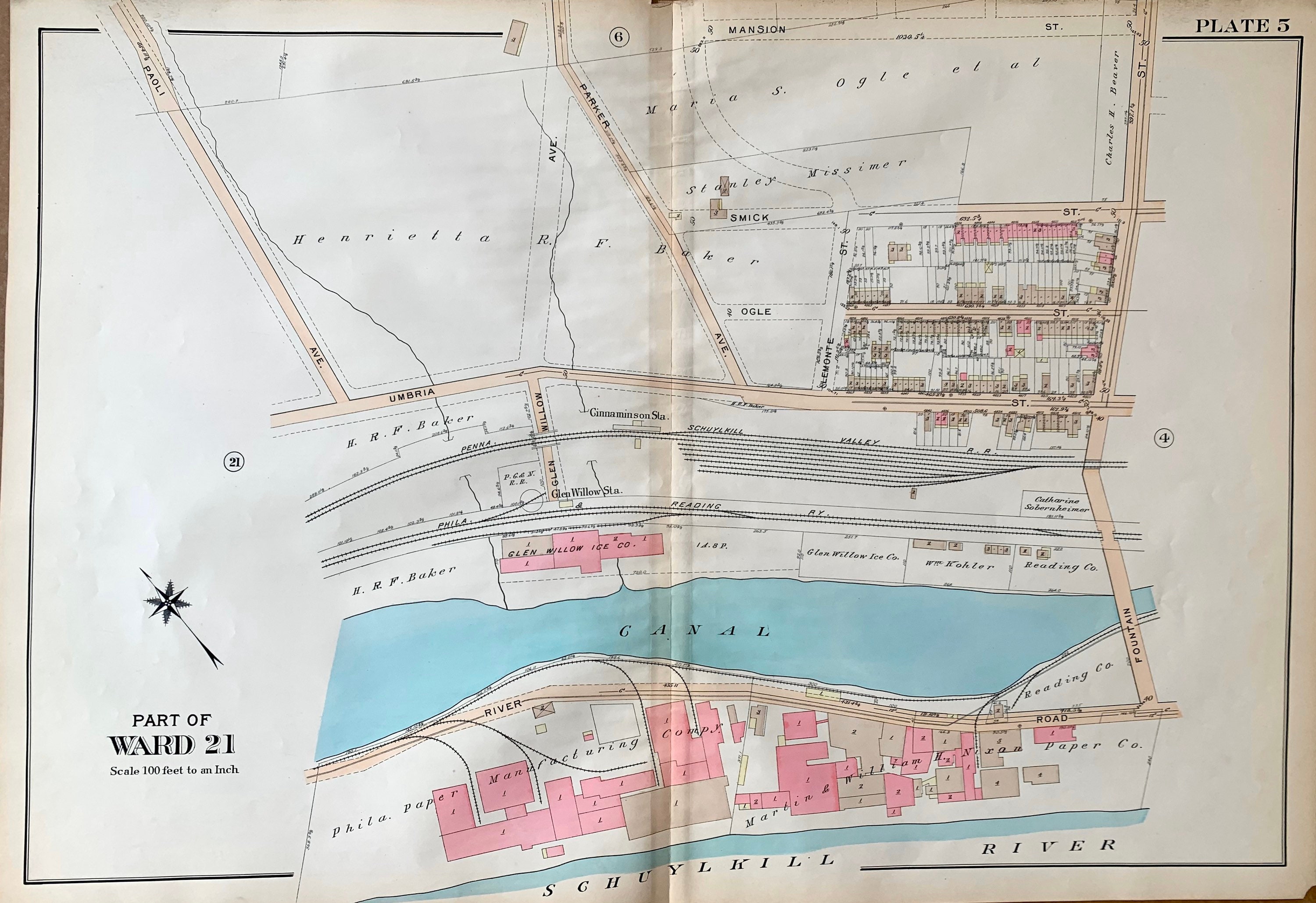 Manayunk Map Original 1911 City of Philadelphia Ward 21 | Etsy