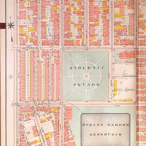 Brewerytown Map, Original 1907 City of Philadelphia Atlas Map ...