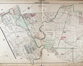 Somerton Map, Byberry Map, Original 1910 City of Philadelphia Atlas Map ...