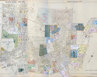 Ithan Map Original 1961 Pennsylvania Main Line Railroad - Etsy