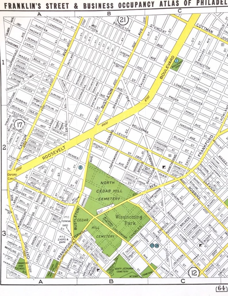 Tacony Map Original 1946 Philadelphia Atlas Mayfair - Etsy