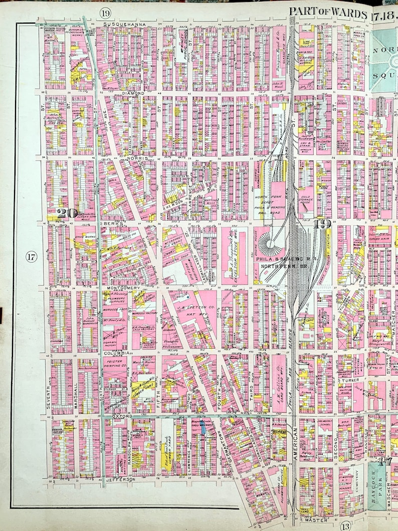 West Kensington Map original 1910 Philadelphia Atlas | Etsy