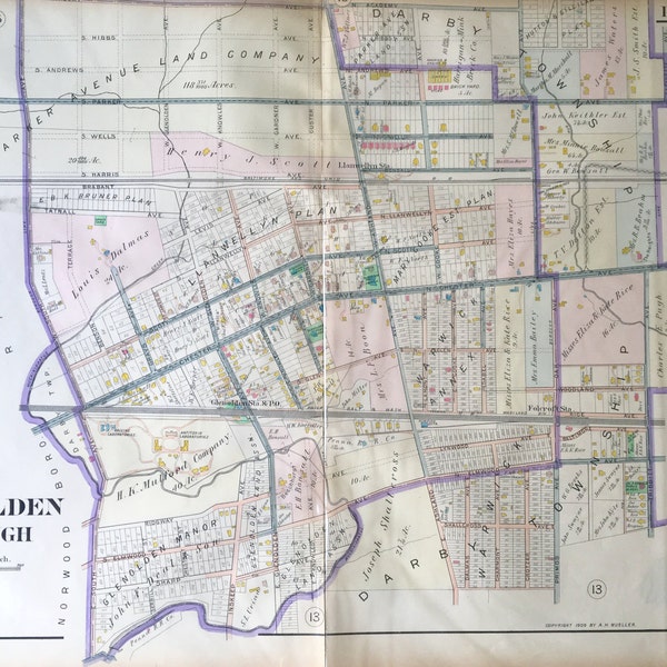 Darby Boroughs Map - Etsy