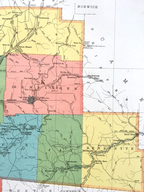 Elk County Pennsylvania Map