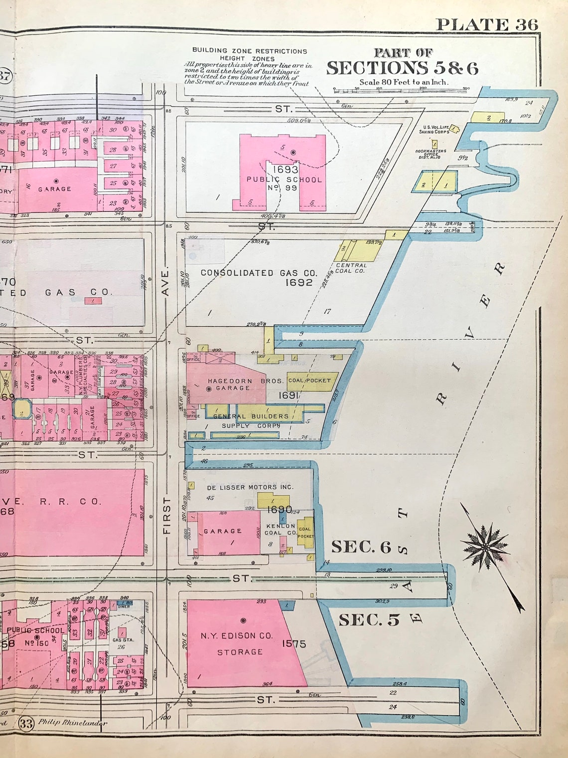 Upper East side map Original 1930 Manhattan Borough Atlas - Etsy.de
