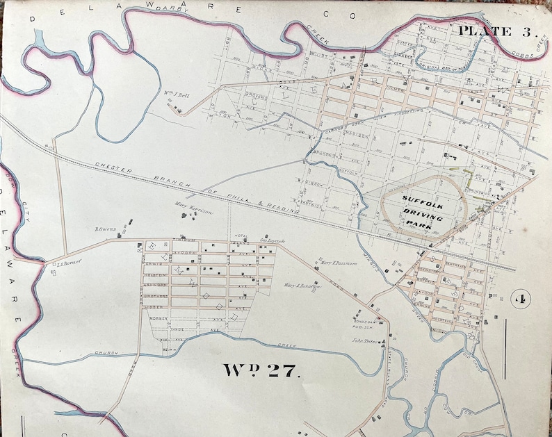 Fort Mifflin Map, Original 1886 Philadelphia Atlas, Eastwick Map, PHL ...