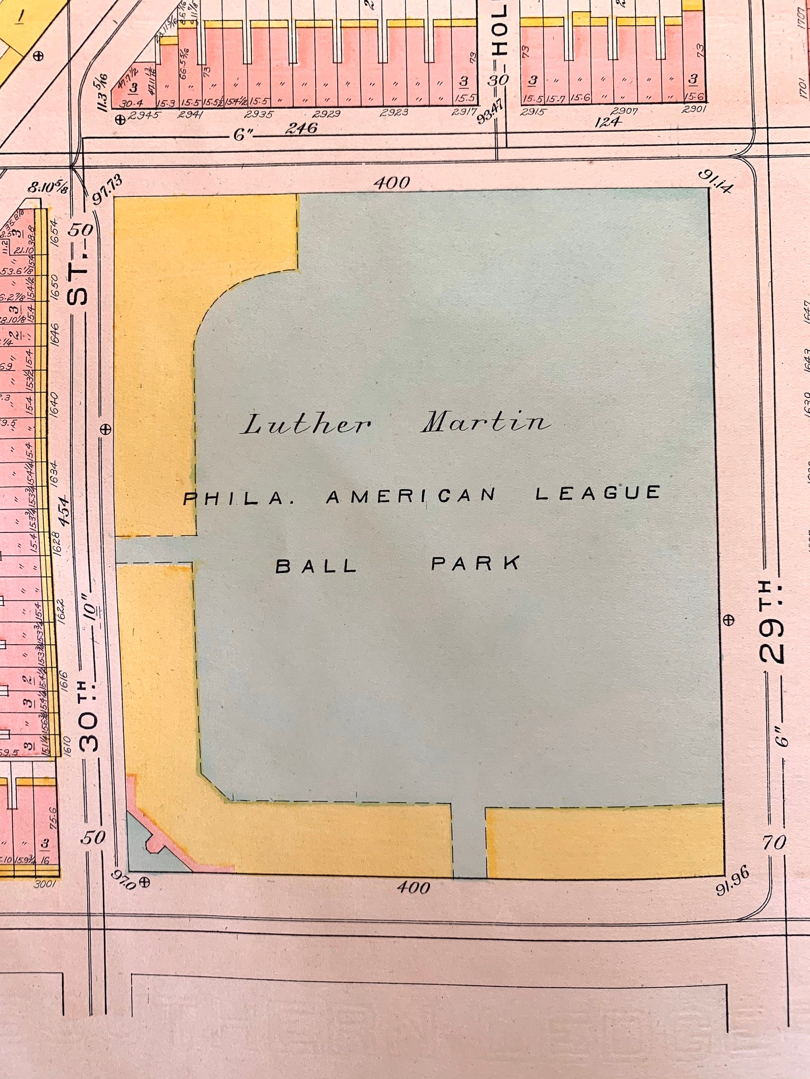 Brewerytown Map, Original 1907 City of Philadelphia Atlas Map ...
