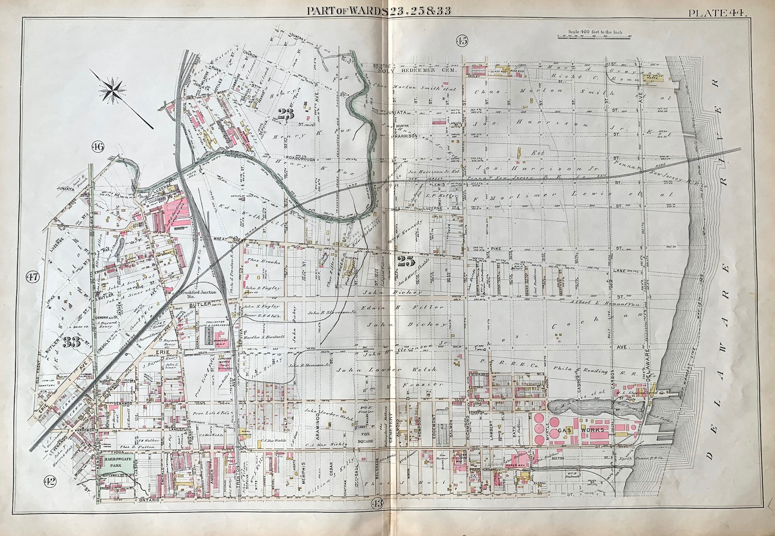 Port Richmond Map, Juniata Park Map, North Philadelphia Map, Original ...