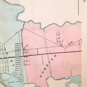 Somers Point Map, Original 1924 Absecon Island Atlas, Linwood Map, Bass ...