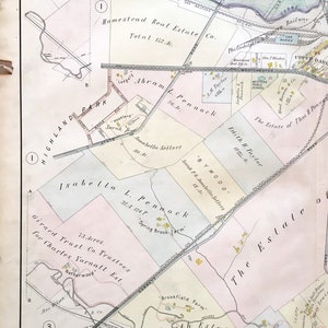 Upper Darby Township Map, Original 1909 Delaware County Atlas, Tower ...