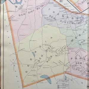 Freehold Township Map, Original 1889 Monmouth County Atlas, Millhurst ...