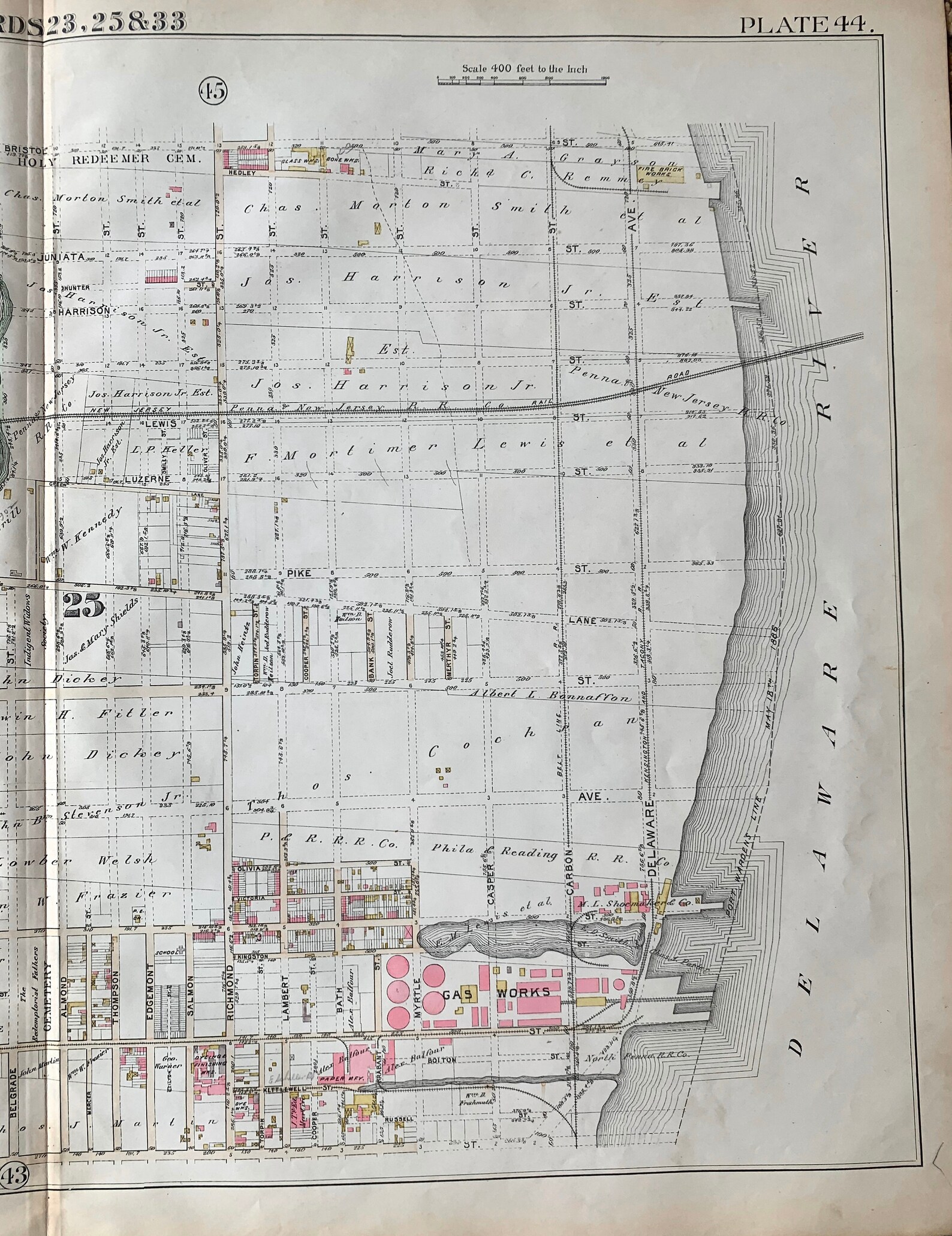 Port Richmond Map, Juniata Park Map, North Philadelphia Map, Original ...