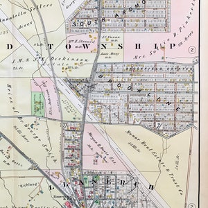 Haverford Township Map, Original 1919 Main Line Atlas, Ardmore ...