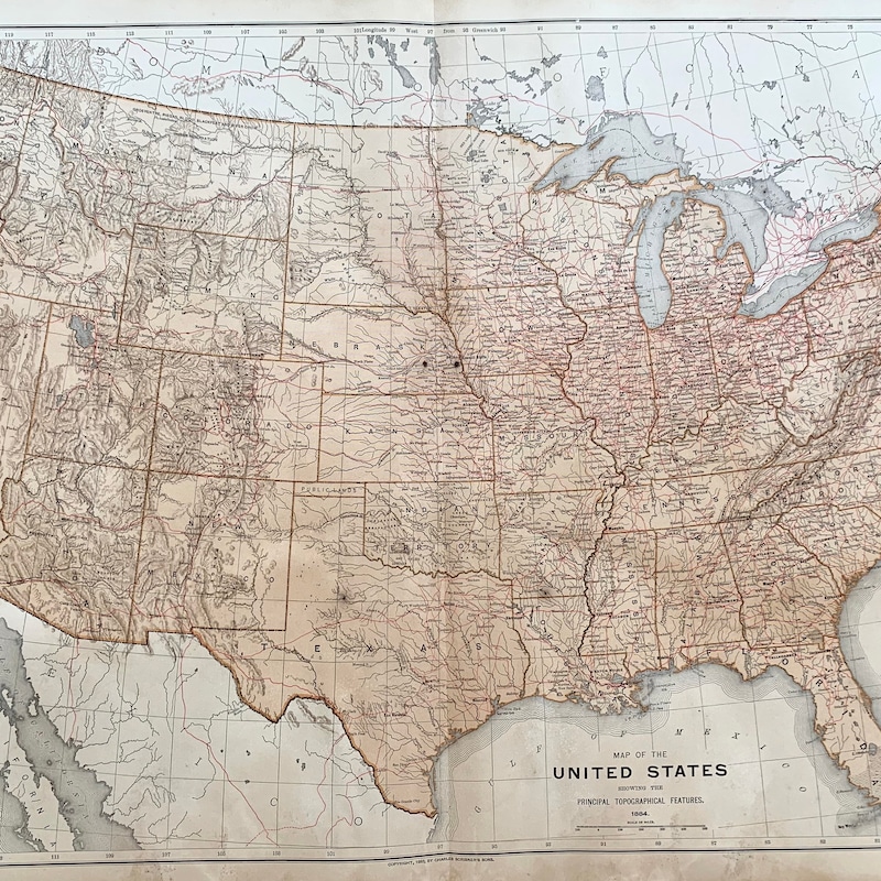 Topographical Map - Etsy