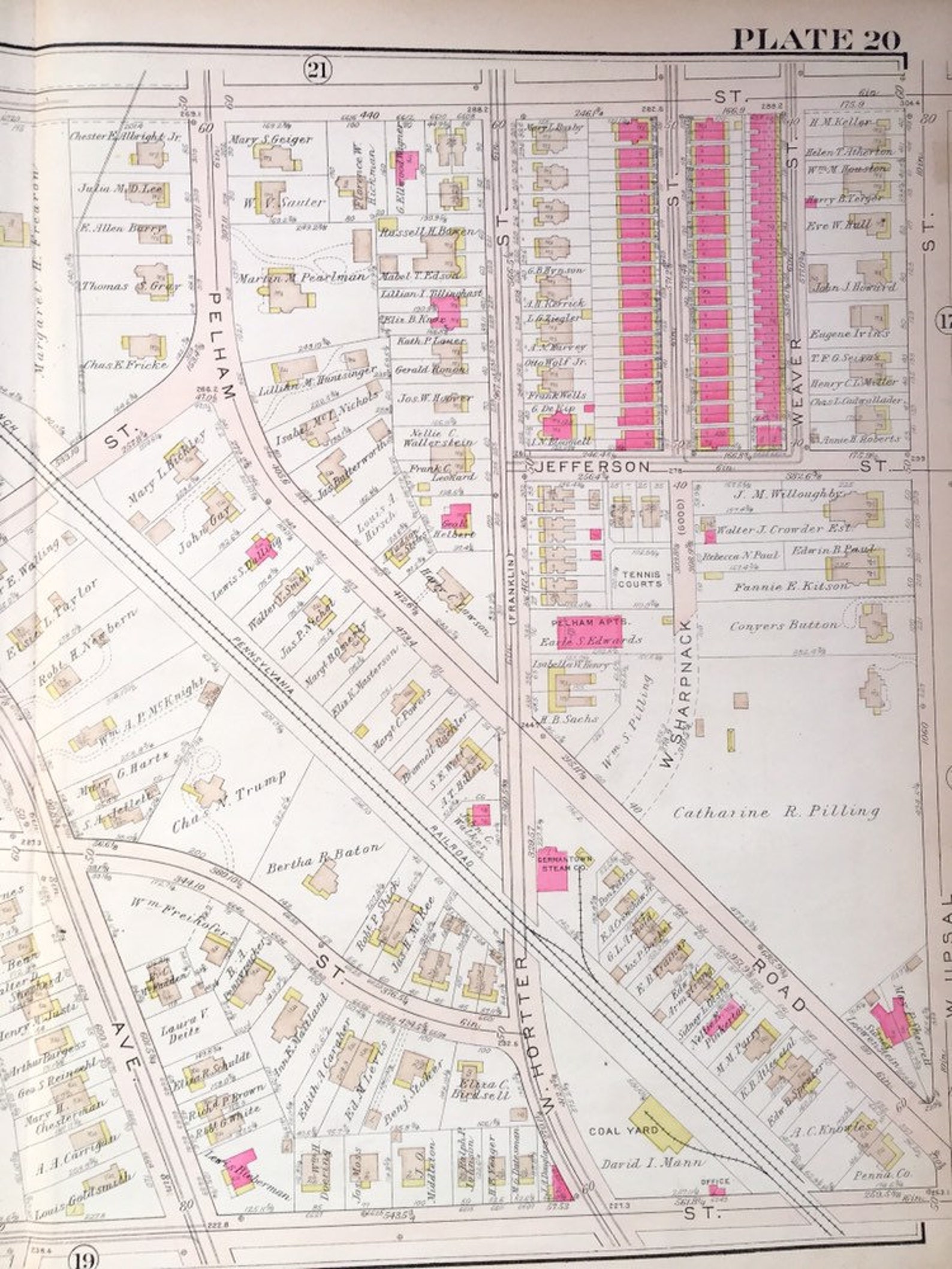 Mount Airy Map City of Philadelphia Atlas Map 1923 Original - Etsy