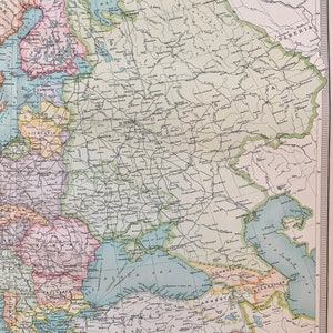Europe Map, Original 1922 Times Atlas, Europe Political Map, France ...